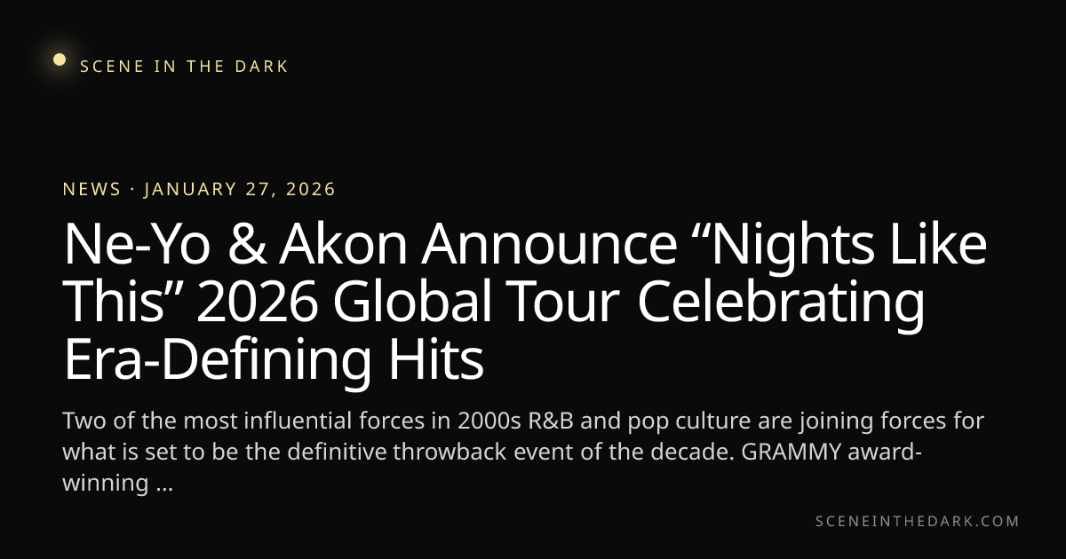 Ne-Yo & Akon Announce “Nights Like This” 2026 Global Tour Celebrating ...